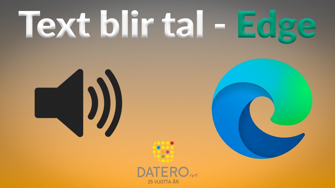 Text blir tal - Edge - YouTube