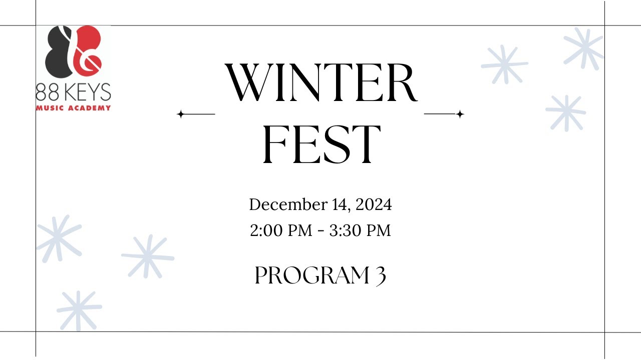 Winter Fest 2025 Program 3 - YouTube