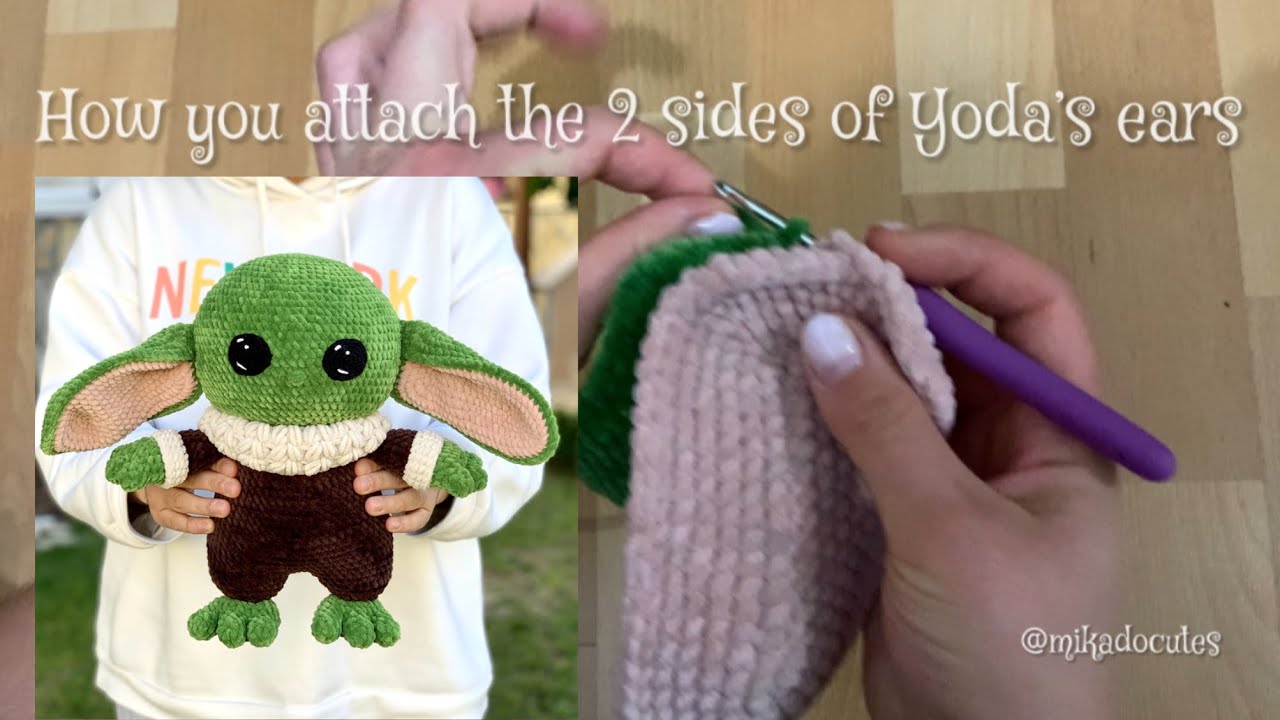 How to attach the side’s of the ear / amigurumi crochet - YouTube