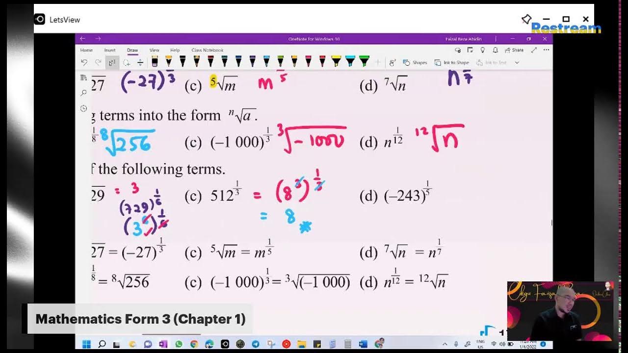 Mathematics Form 3 (Chapter 1) - YouTube