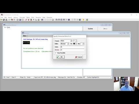 EES Tutorial 1 - Introduction and making use of units - YouTube
