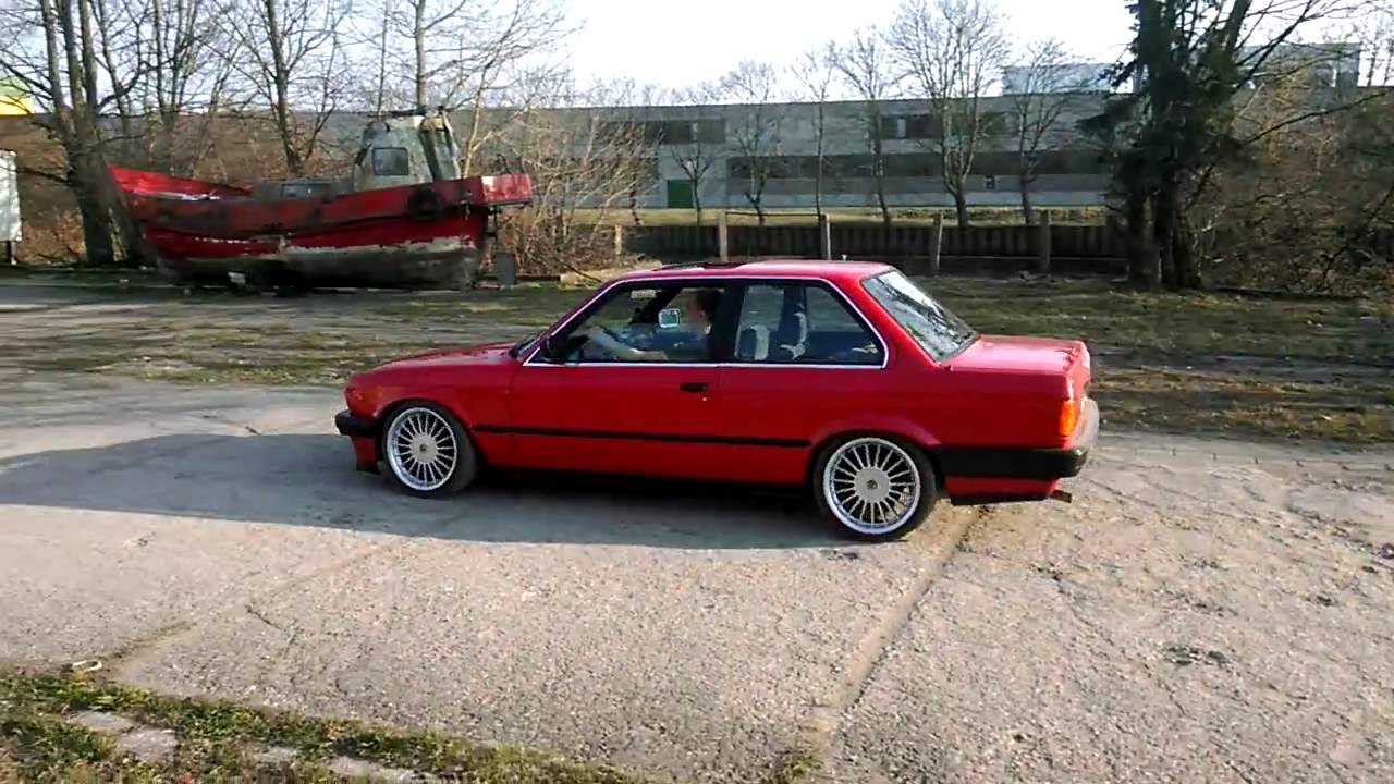 Bmw e30 red coupe 17inch alpina - YouTube