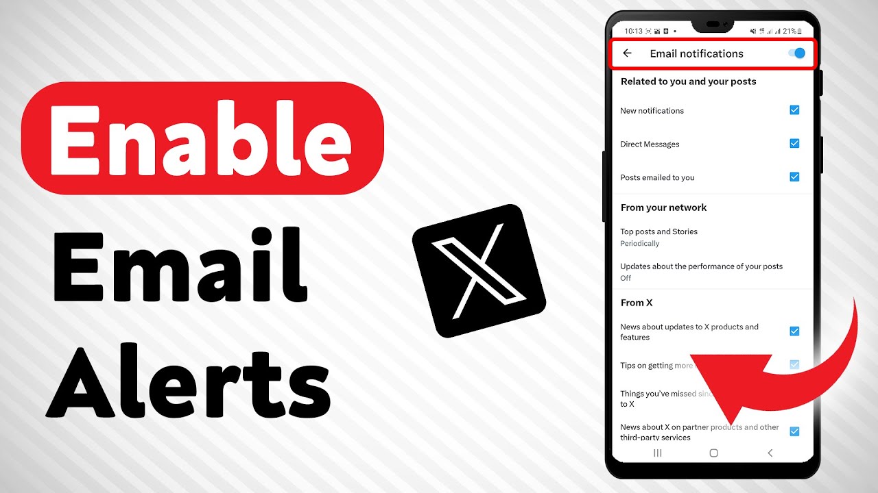 How To Enable Email Notifications In X - Full Guide - YouTube