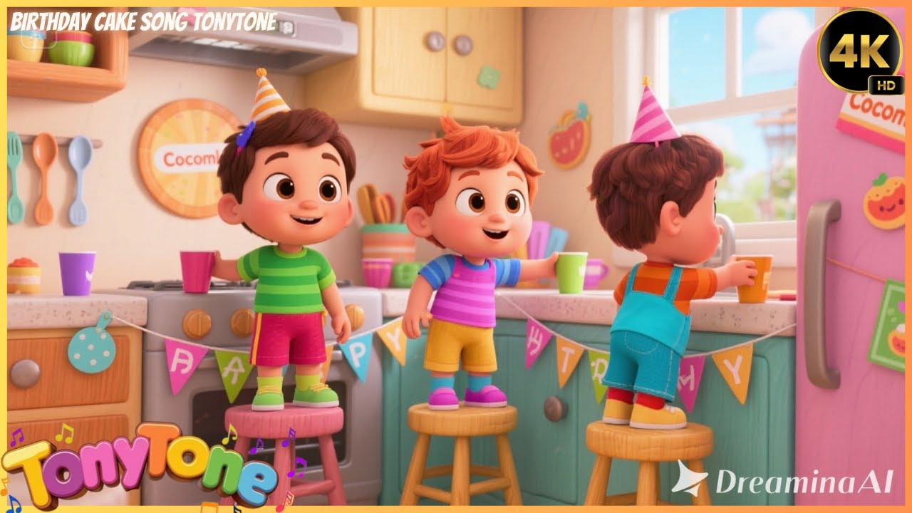 🎉 Kids Happy Birthday Decoration Song 🍰🧁 | Kitchen Theme Party Music ...