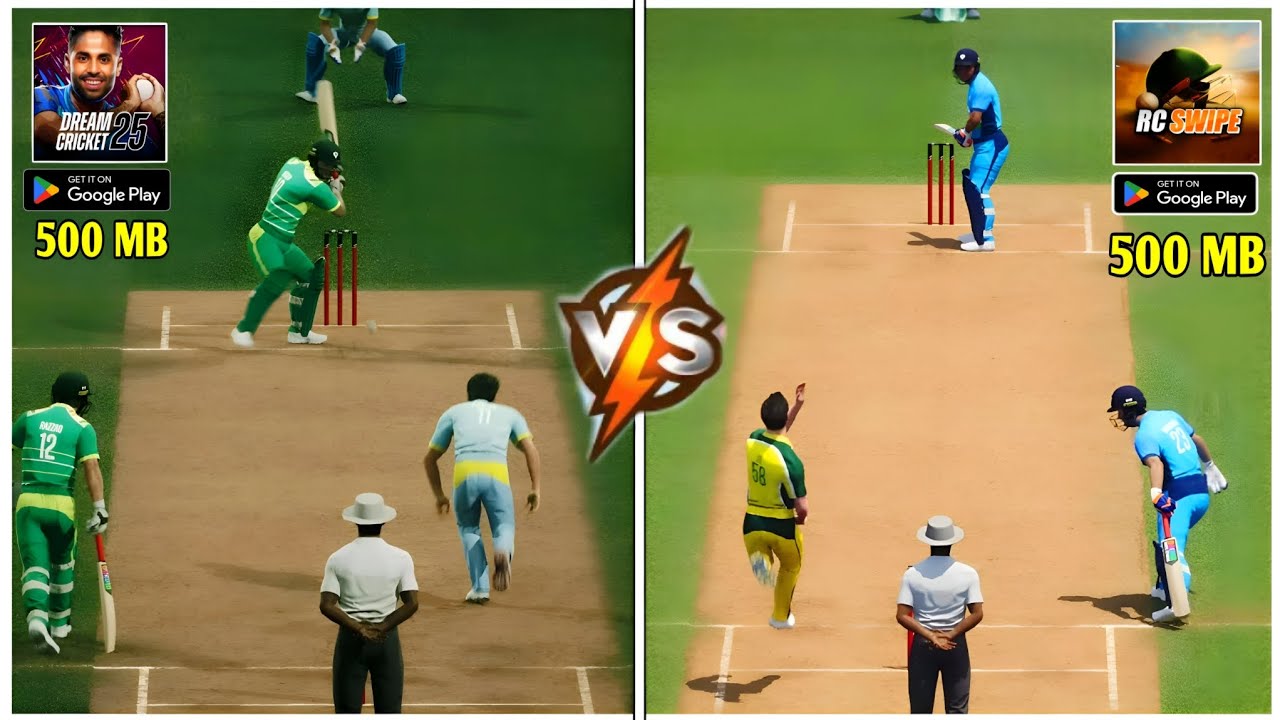DREAM CRICKET 25 VS REAL CRICKET SWIPE | 2024 TOP 2 CRICKET GAMES ...