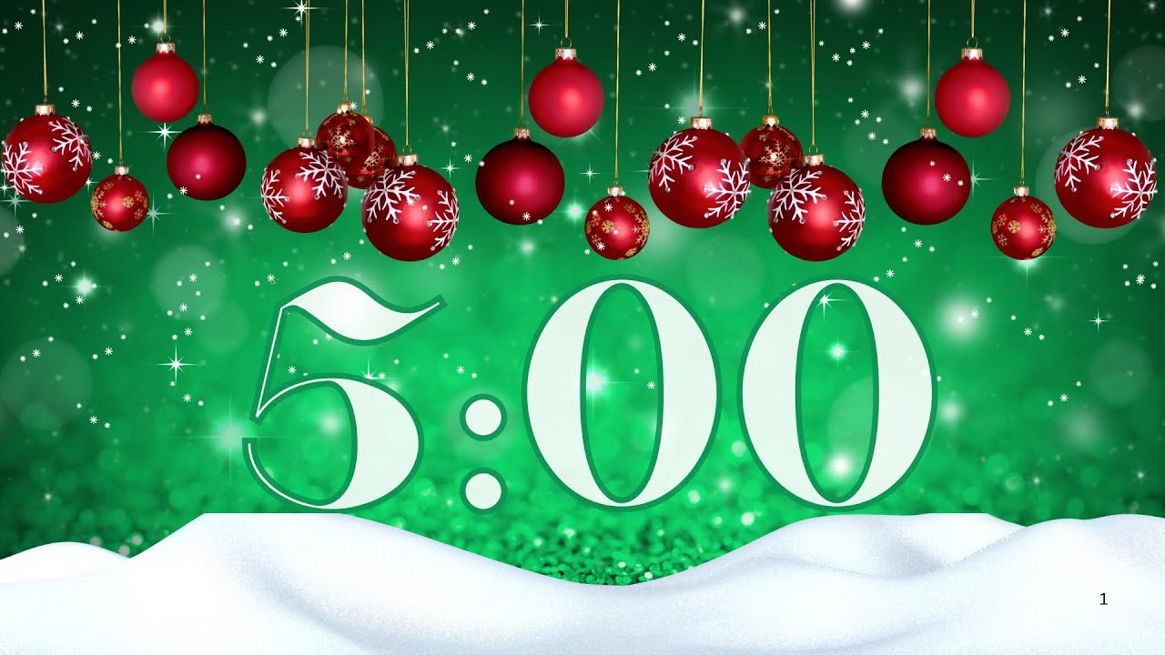 5 minute Countdown Timer Christmas Theme with music - YouTube