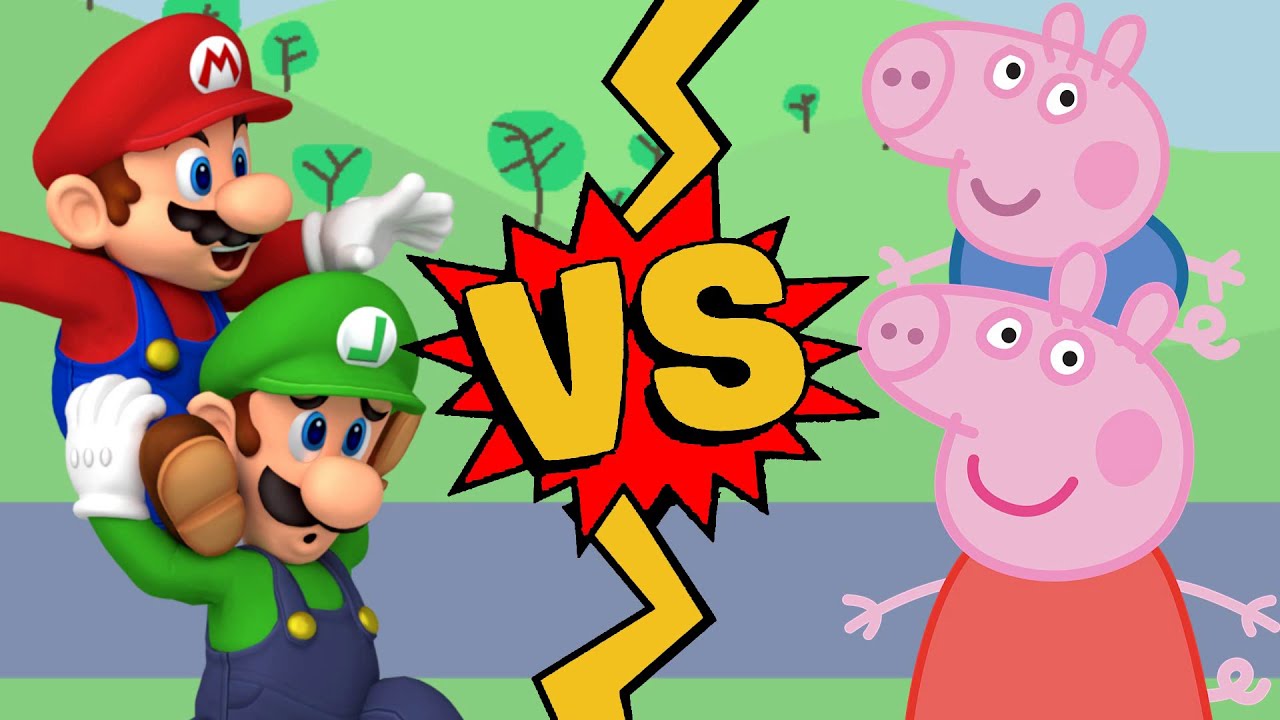 M.U.G.E.N. Battles | Mario/Luigi vs Peppa/George | Super Mario vs Peppa ...