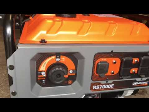 How to start a Generac RS7000E Generator - YouTube