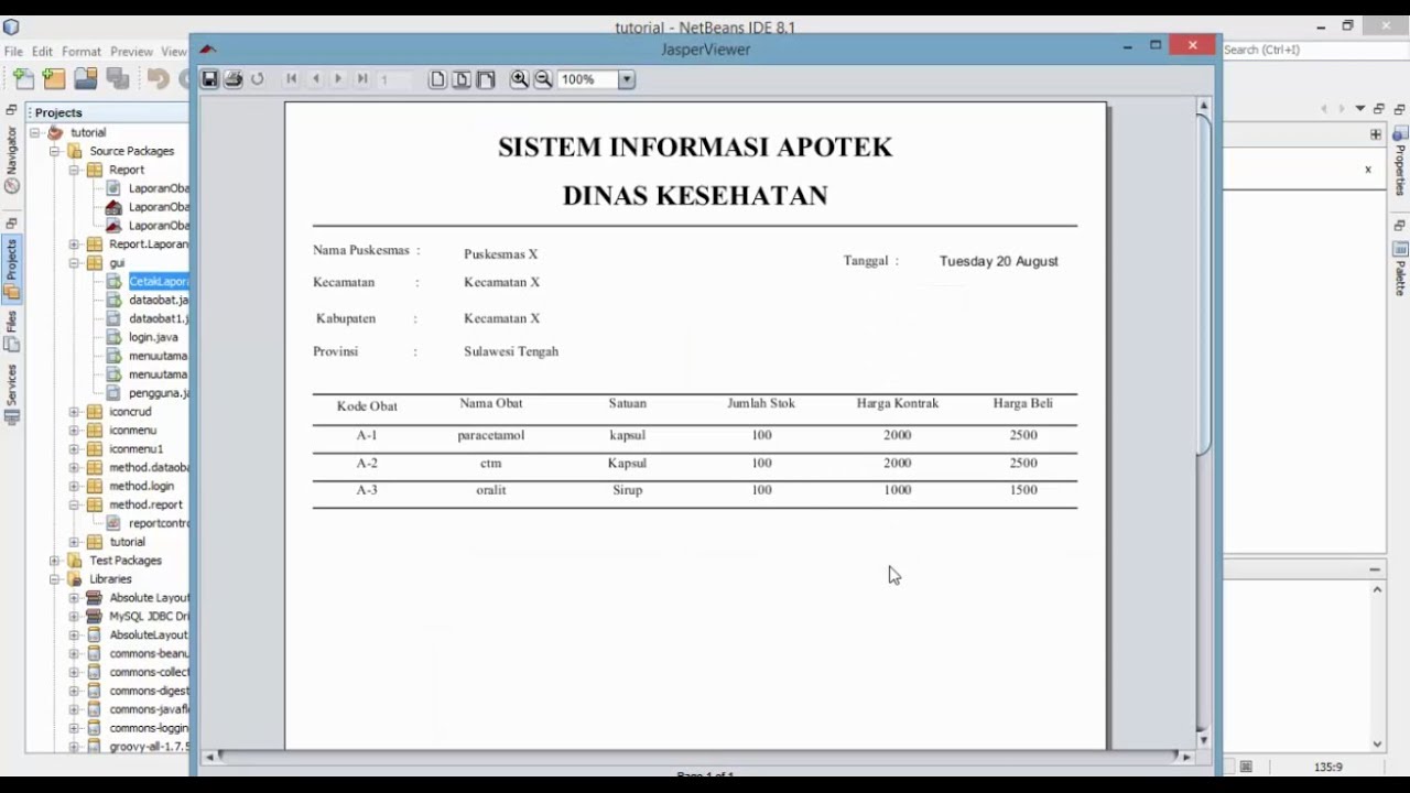 Tutorial Membuat Report Data Obat Java Netbeans And Database Myqsql Part 1976