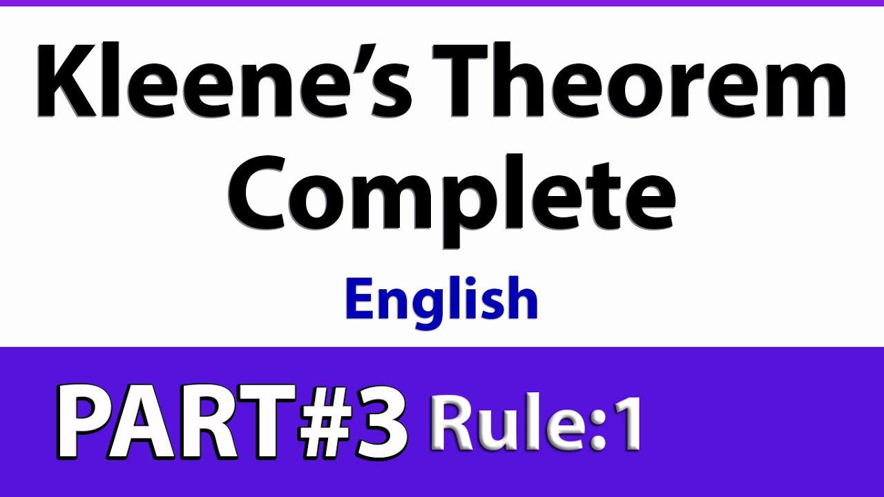 Kleene's Theorem part 3, rule#1 | Automata Theory | TOC | English ...