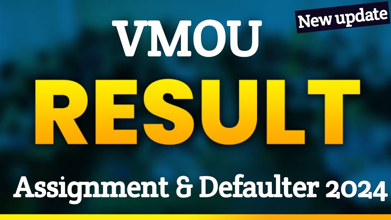 vmou Result June 2024 Declare || vmou Assignment 2024 last date || vmou ...
