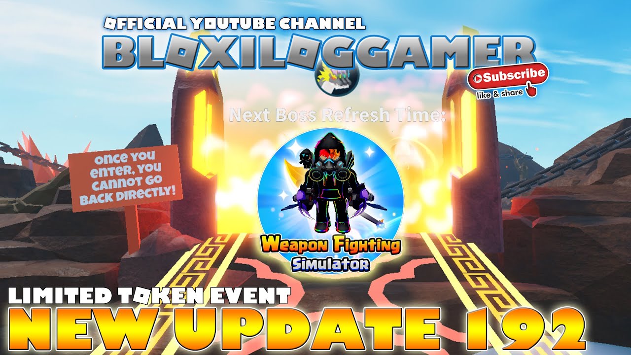 New Update 192 Limited Token Event Weapon Fighting Simulator Roblox ...