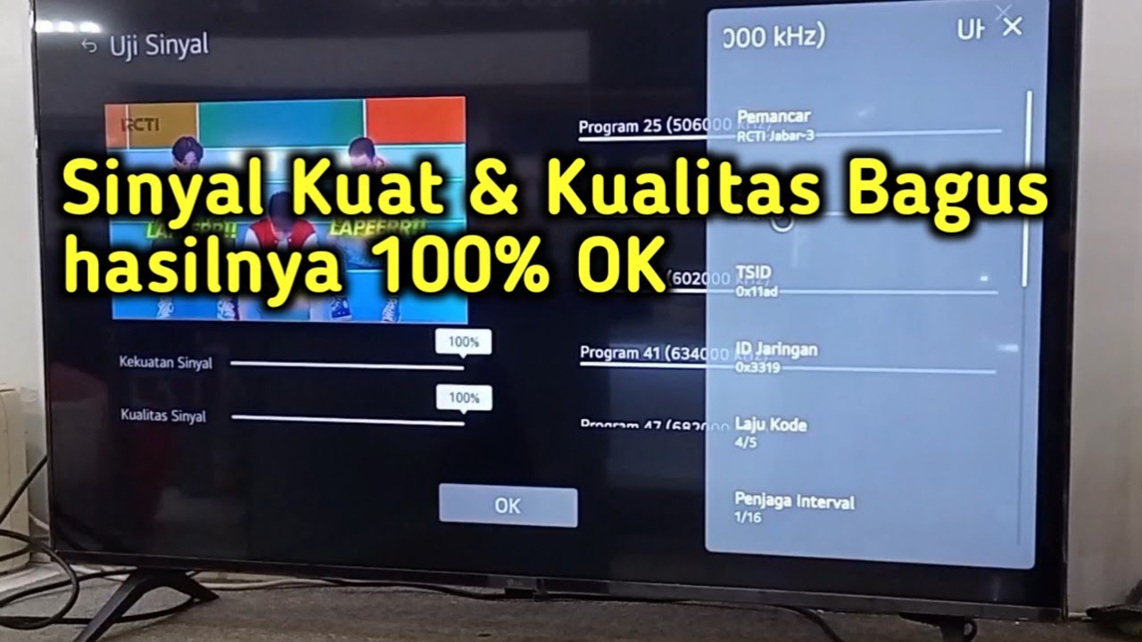 Cara Mengetahui Seberapa Bagus Kualitas & Kekuatan Sinyal Digital di TV ...