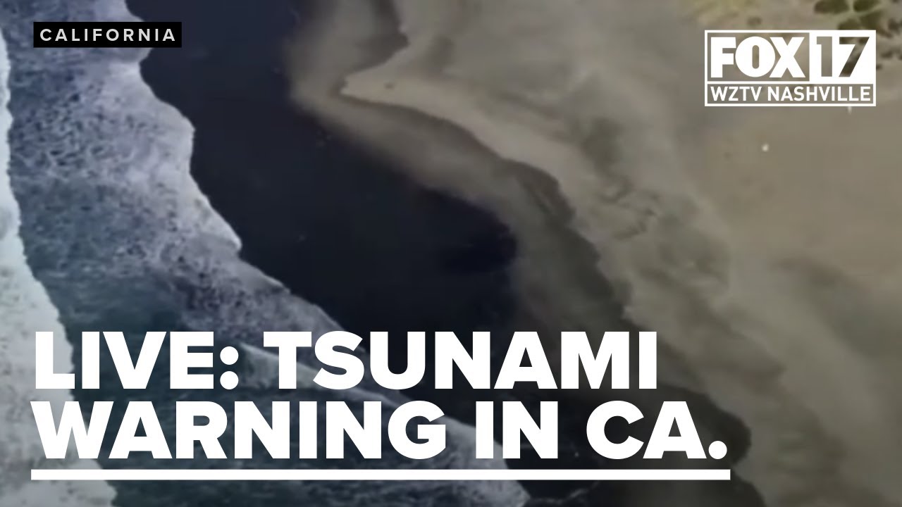 LIVE: Aerial coverage in California after declared tsunami warning ...