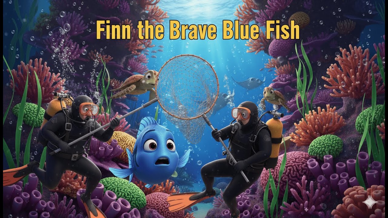 Finn the Brave Blue Fish | Heartwarming Ocean Adventure | Kids Cartoon ...