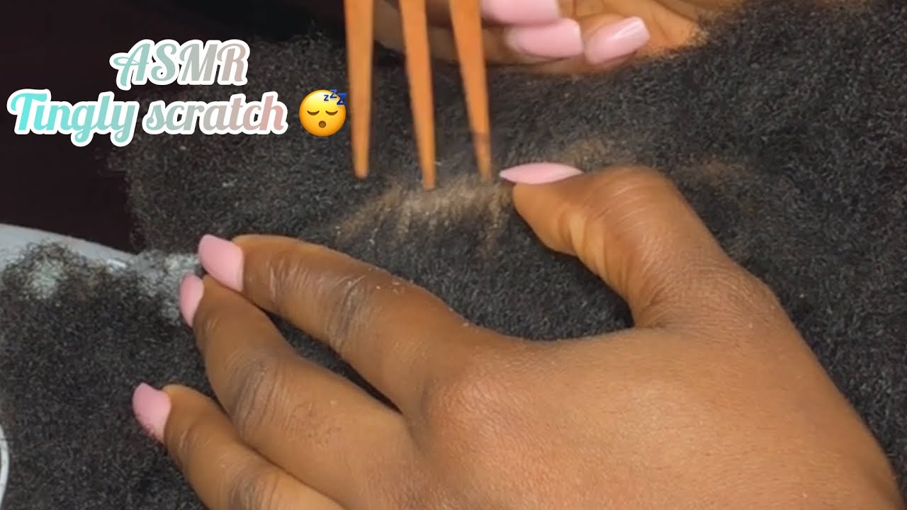 Dry scalp scratch with wooden comb and nails - YouTube
