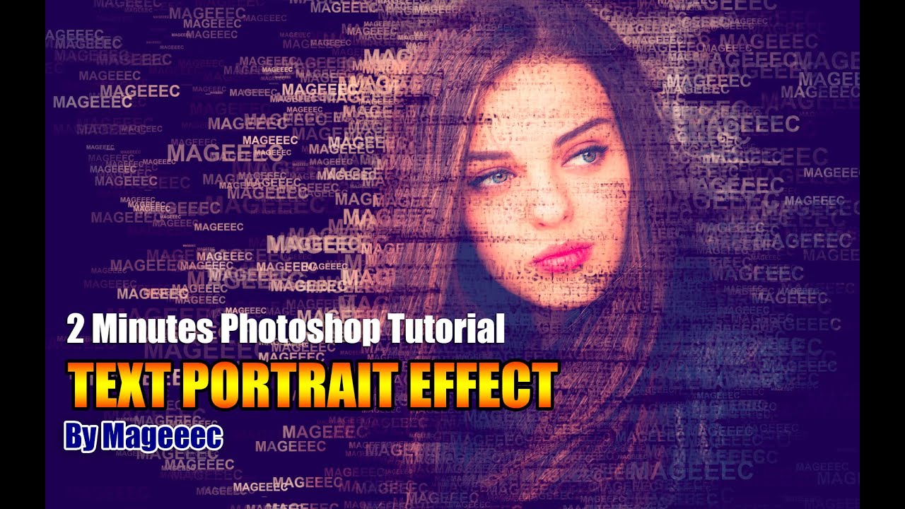 2 Minutes Text Portrait Photoshop Tutorial - YouTube