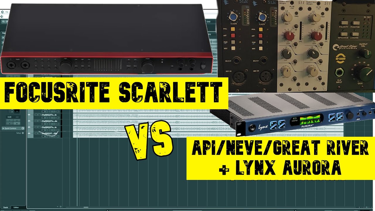 COMPARISON - Focusrite Scarlett 18i20 [VS] Neve, API, Great River, Lynx Aurora - YouTube