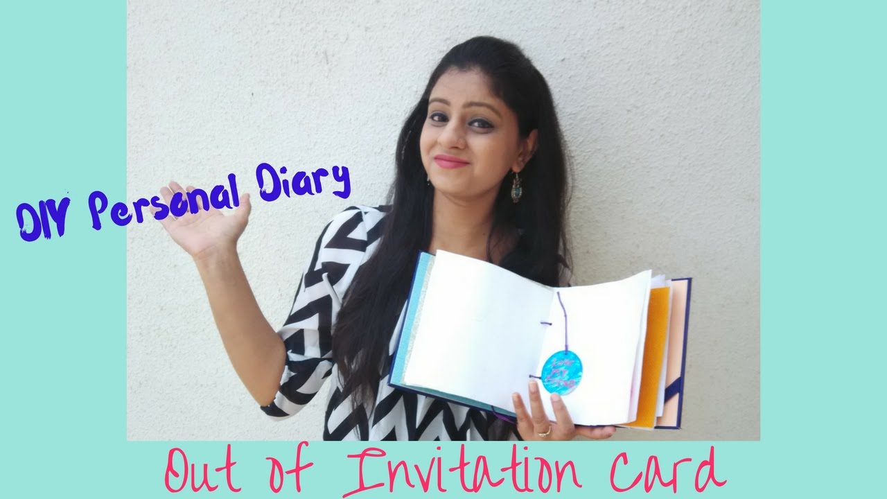 DIY: Diary Tutorial out of Invitation Card - YouTube