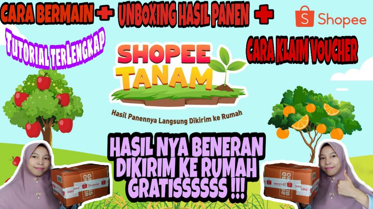 CARA PANEN SHOPEE TANAM + UNBOXING HASIL PANEN SHOPEE TANAM + CARA ...