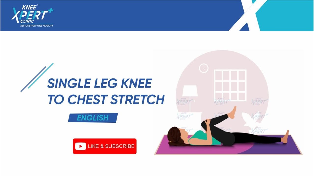 Single Leg Knee to Chest Stretch Exercise | Knee Xpert - YouTube