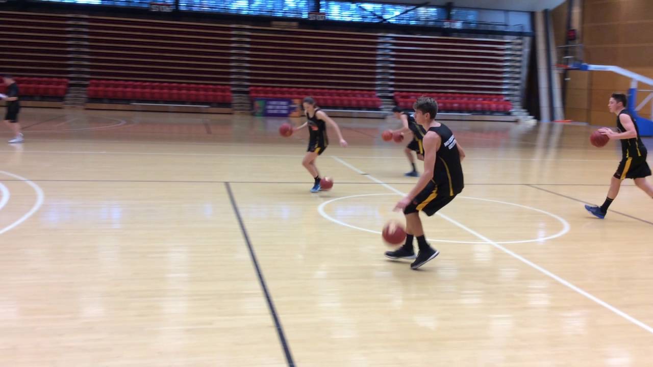 Two ball crossover + behind the back dribbling - YouTube