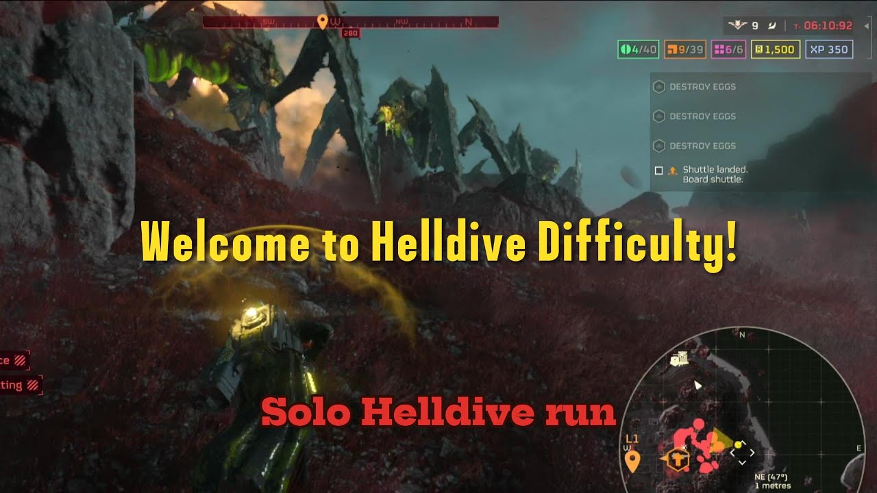 Helldivers 2 - Solo Helldive, Purge Hatcheries // All Side Objectives, No Commentary - YouTube
