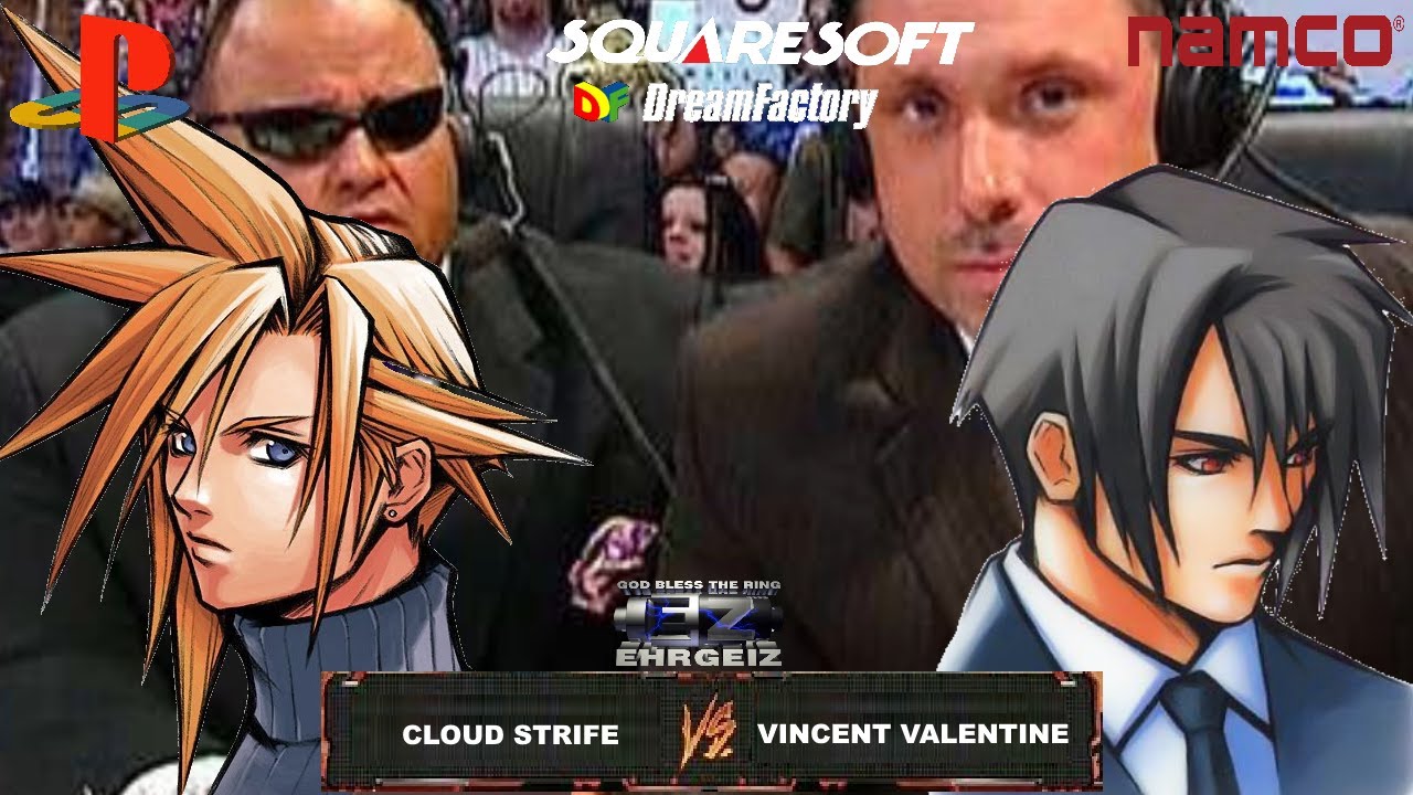 Ehrgeiz!: Cloud vs Vincent Valentine (with Michael Cole and Tazz on ...