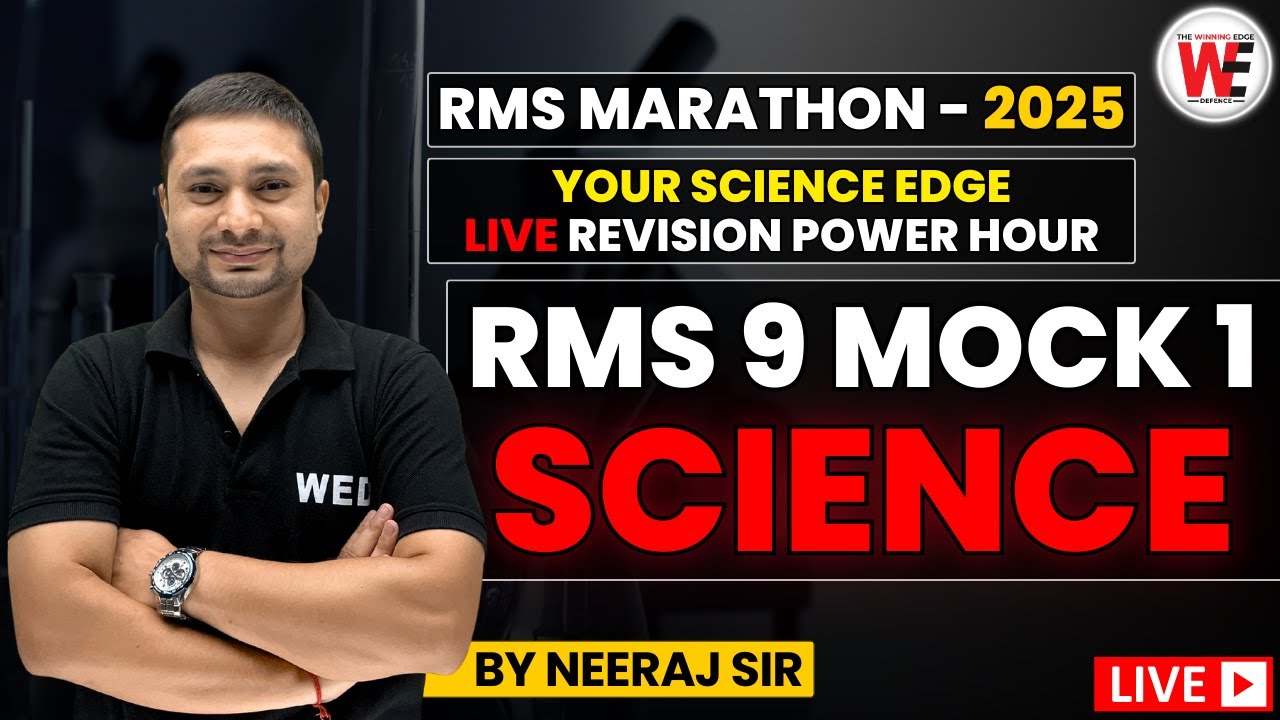 RMS 9 MOCK 1 SCIENCE | Sainik School | RMS | RIMC | JNV Entrance Exam ...