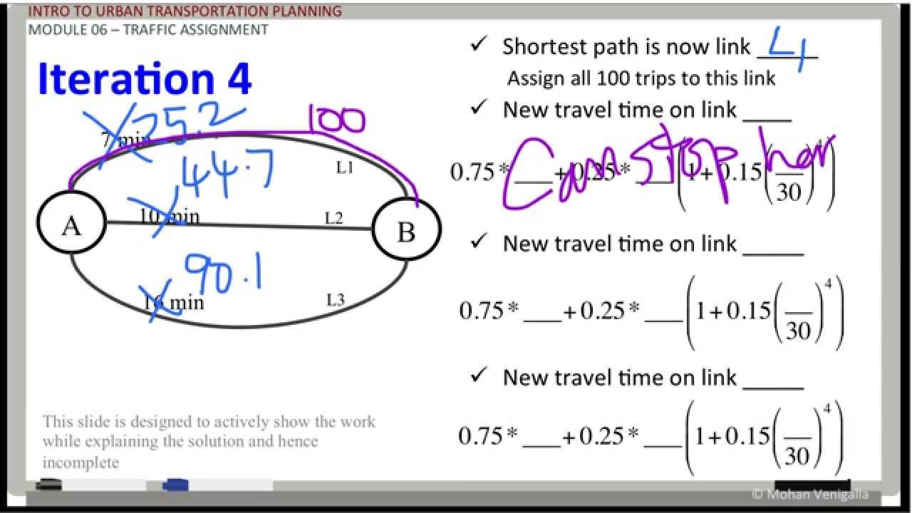 Mod 6 Part 7 Traffic Assignment Iterative Method Youtube 1606