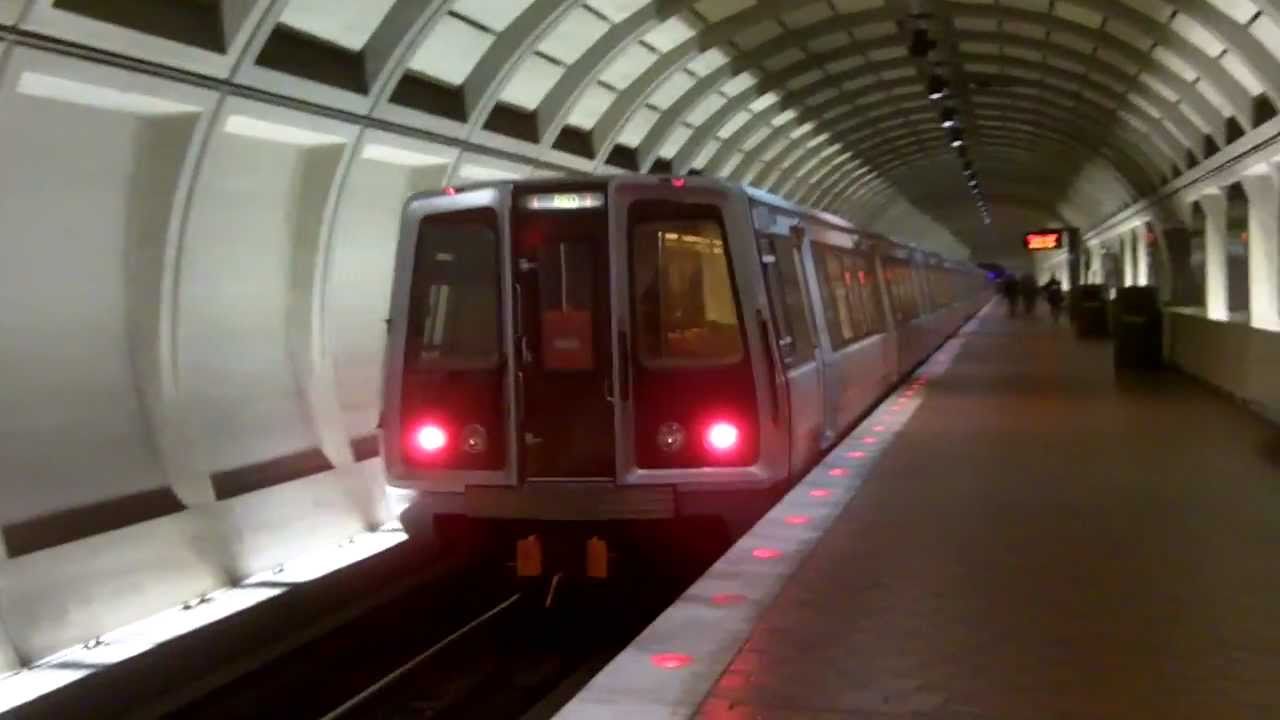 WMATA Metrorail Breda 4000 series train departing - YouTube