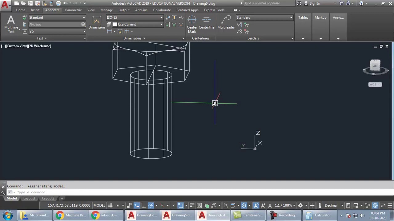 13 Drafting 3D Bolt Head in AutoCAD | Machine Drawing - YouTube