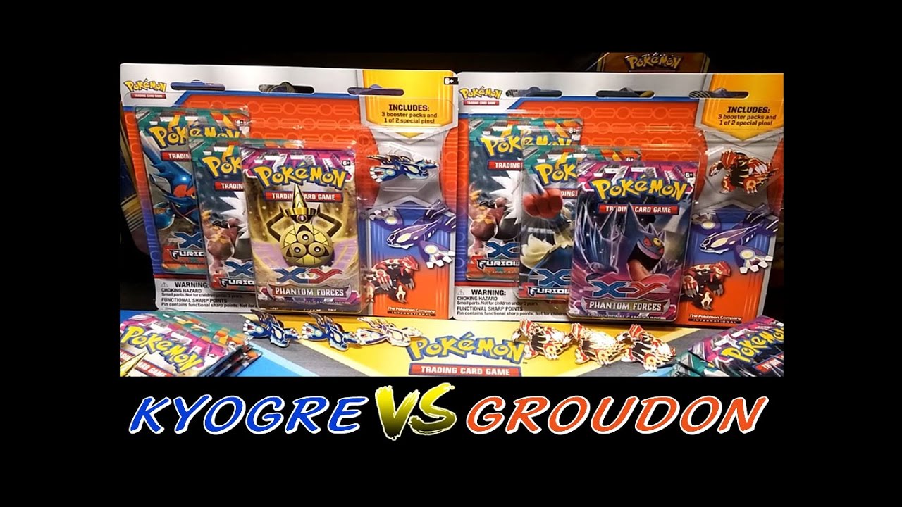 #1 KYOGRE VS GROUDON PRIMAL REVERSION BLISTER PIN PACK BATTLE - POKEMON ...