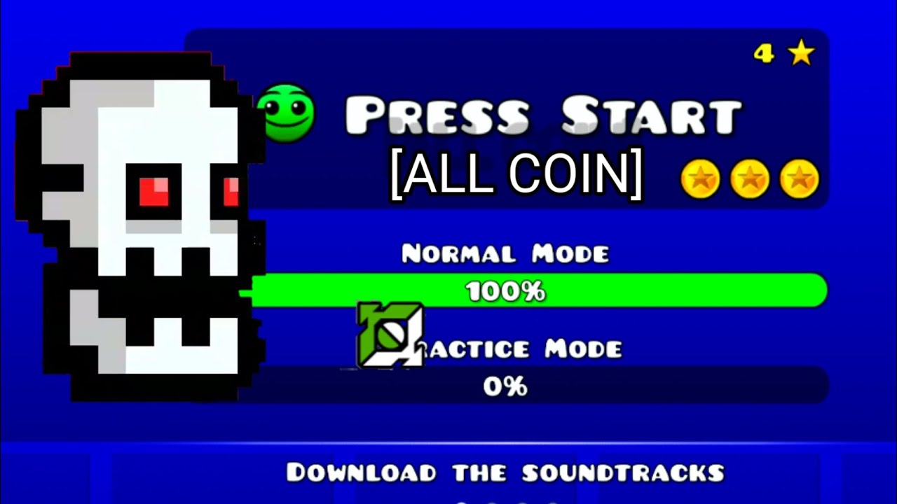 PRESS START [ALL COIN] geometry dash subzero - YouTube