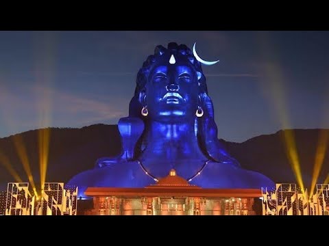 Beautiful 3D Adiyogi shiva statue Light show.. - YouTube