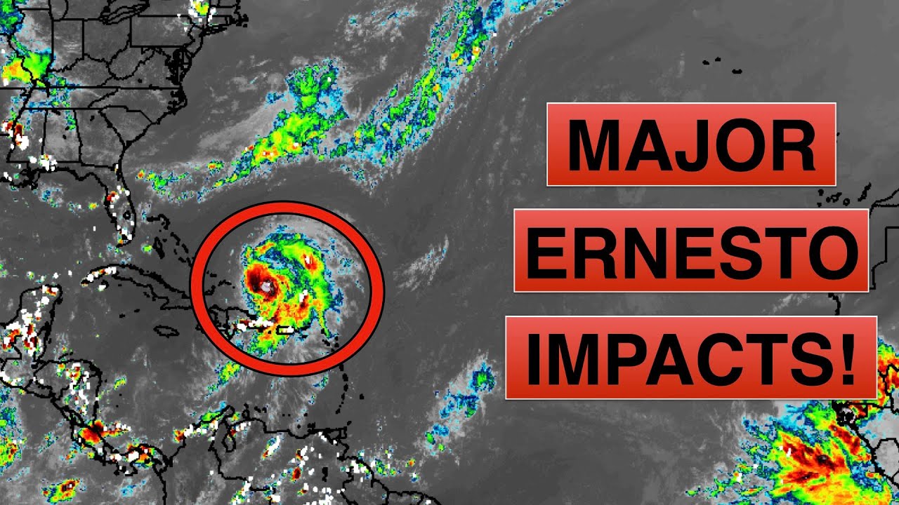 Category 3 Major Hurricane Ernesto Forecasted | Big Waves Along the ...