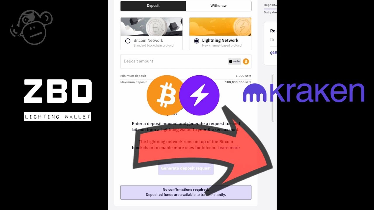 how to send bitcoin from zebedee lightning wallet to kraken - YouTube