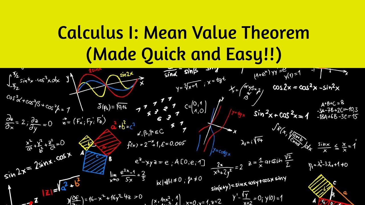 Calculus I : Mean Value Theorem (English) (Made Quick and Easy ...
