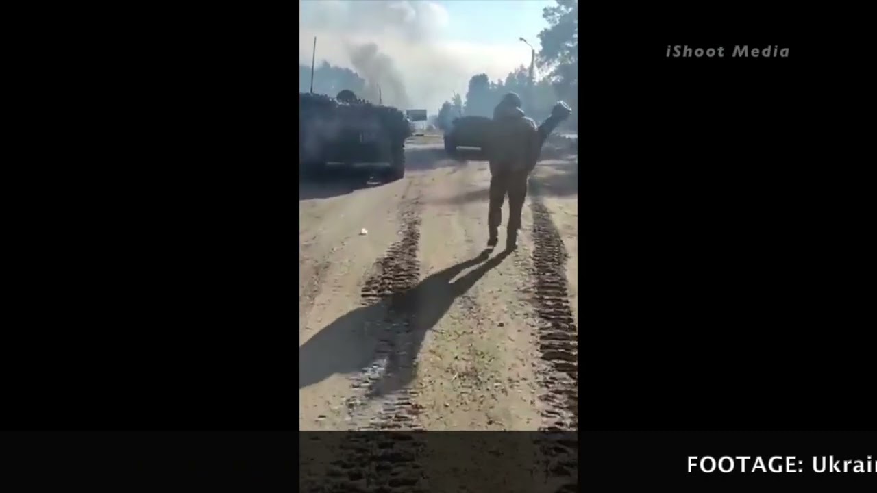 FOOTAGE: Ukrainian Forces On Outskirts Of Ivankov, Ukraine. # ...