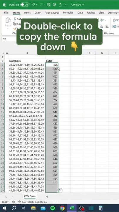 CSV Sum in Excel‼️ - YouTube
