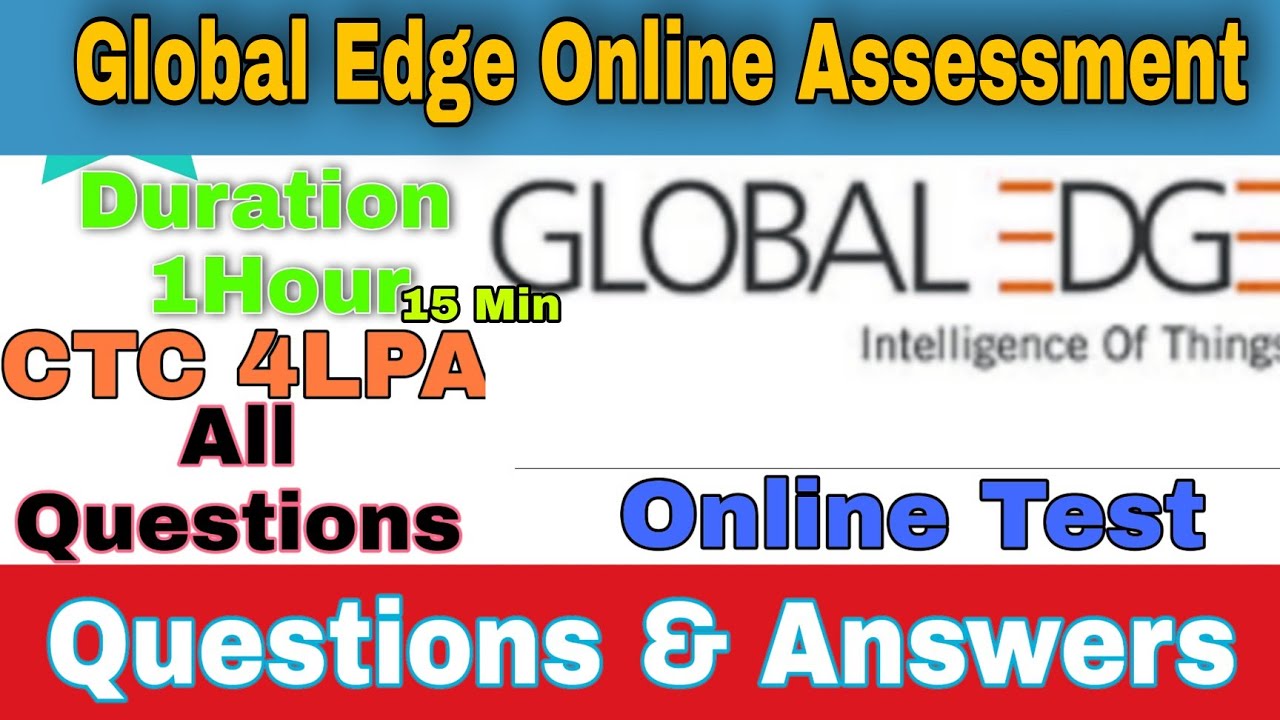 Global Edge Online Test | Global Edge Assessment Result| Global Edge ...