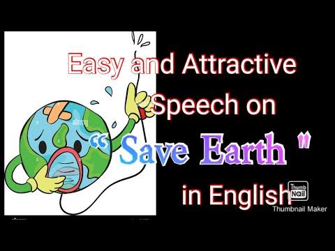 Easy speech on save earth | 10 line speech for earth Day | Save earth ...