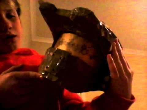 Halo master chief helmet made of cardboard! - YouTube