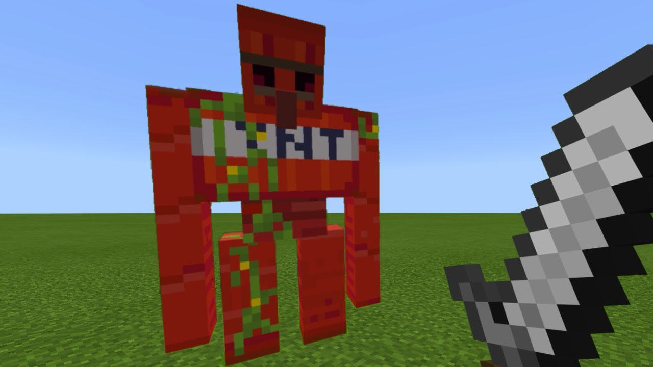 Fighting TNT GOLEM in Minecraft - YouTube