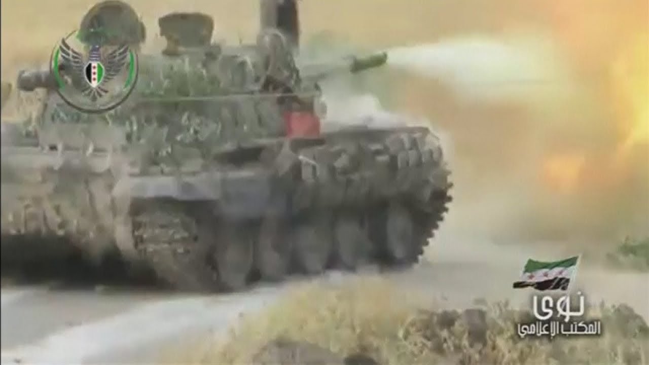 Tanks attack military base in Syria - YouTube