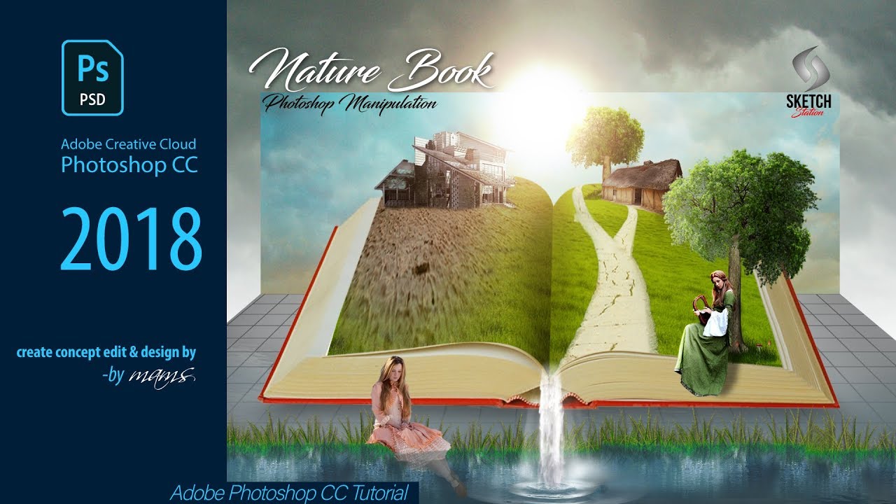 Nature Book Manipulation Photoshop Tutorial I Adobe Photoshop CC ...