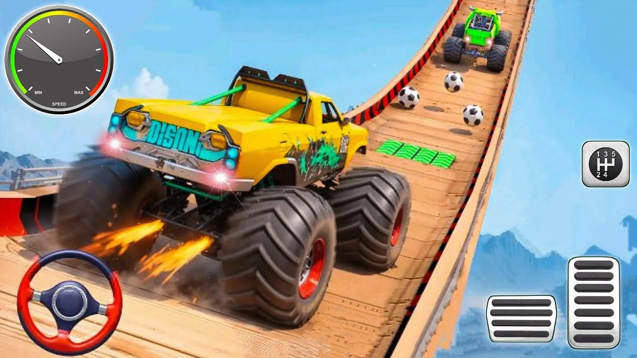 Mega Ramp Monster Truck Stunts - Ultimate Impossible Racing | Android ...