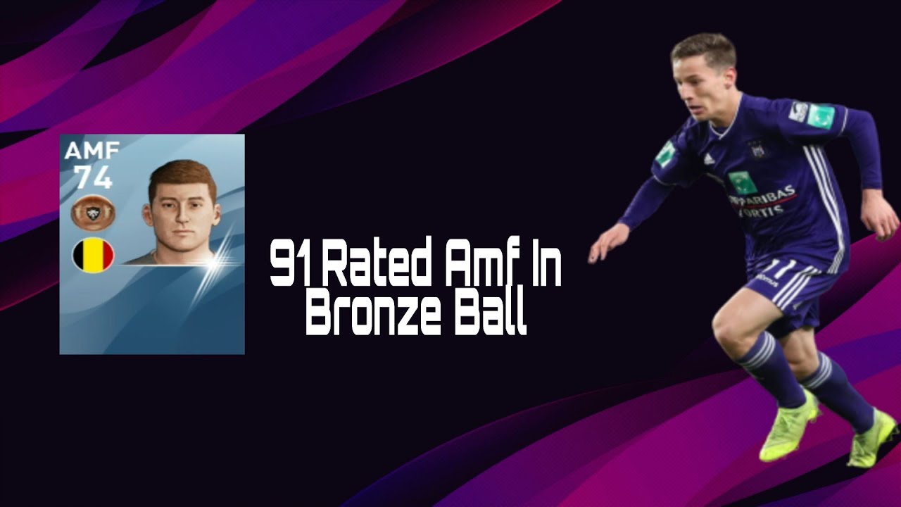 91 Rated Bronze Ball In AMF Position | PES 2020 Mobile - YouTube