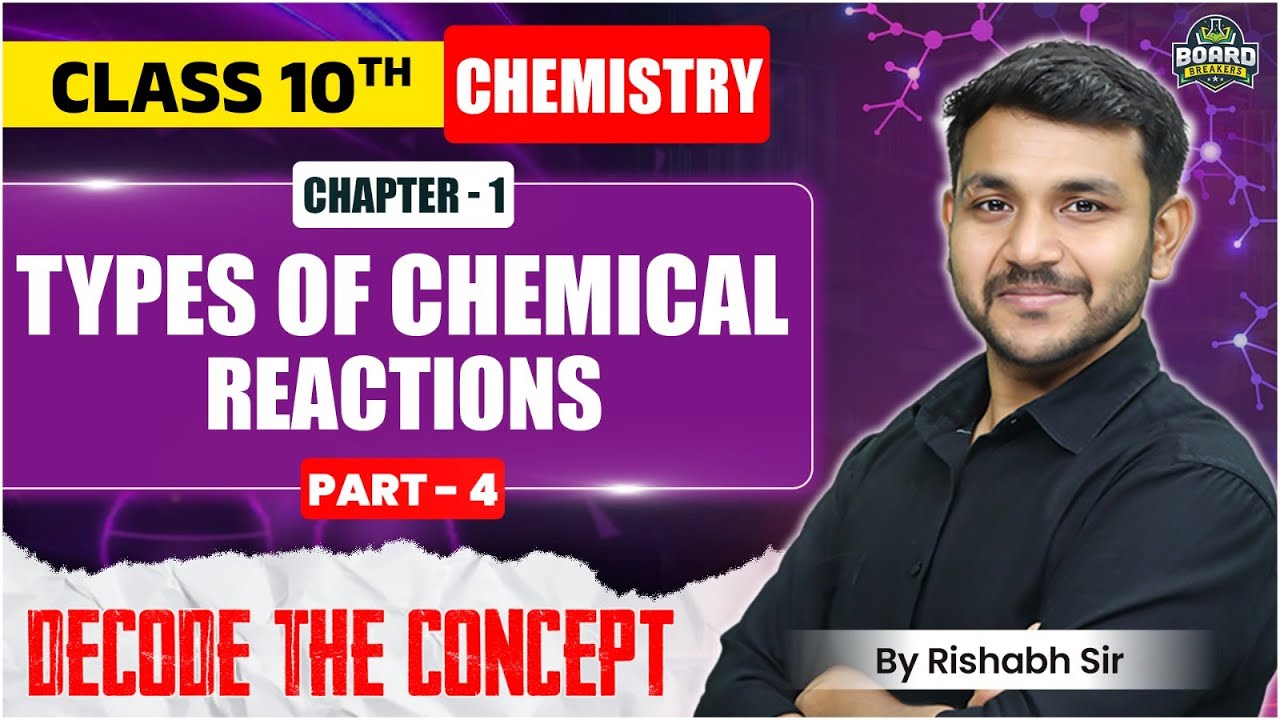 Types of Reactions | Class 10 Chemistry Chemical Reaction & Equations ...