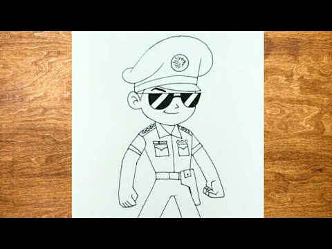 How to Draw little Singham 🐯 desh ka sipahi - Step By Step Easy Drawing ...